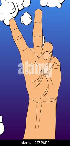Hand showing letter L, sign language alphabet vector illustration ...