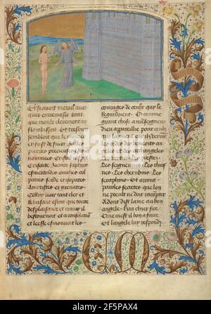 Simon Marmion, The Wall of Metals and Jewels Surrounding Angels and ...