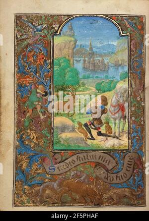 Saint Hubert; Lieven van Lathem, Flemish, about 1430 - 1493, Antwerp ...