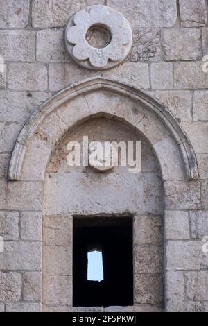 A battlement with arrow-slits at the northern Ottoman walls of the old ...