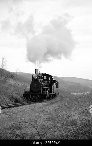 No. "2" entering Torpantau station with the last train of the day Stock ...