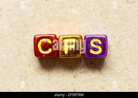 Alphabet letter with word CFS (Abbreviation of Container Freight ...