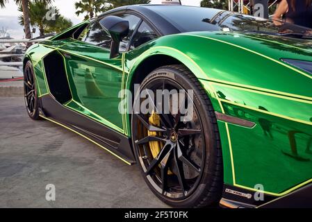 Lamborghini Aventador LP720 50th Anniversary in green metallic with ...