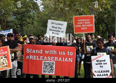 Sydney, Australia. 28th March 2021. Protesters marched from Belmore ...