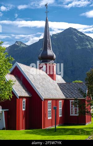 A view of Flakstad church, lofoten, norway Stock Photo - Alamy