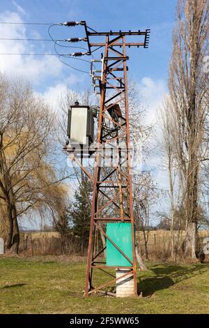 old rusty transformer Stock Photo - Alamy