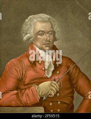 Portrait of Joseph Bologne, Chevalier de Saint-Georges (1745-1799), c ...