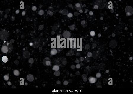 Texture snow, snow overlay on black background Stock Photo - Alamy