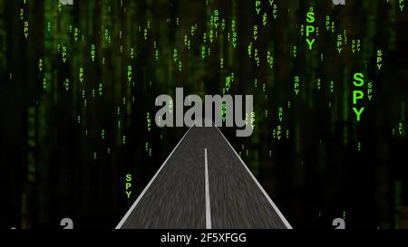 Driving into the fraud net world 3d illustration Stock Photo - Alamy