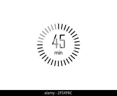 45 minutes digital timer stopwatch icon vector for graphic design, logo ...