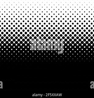 Linear halftone, screentone dots, circles, pattern — Stock vector ...