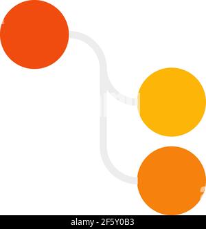 Nodes (circles) with connections. Interconnected circles infographics ...