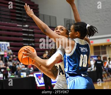 Ole Miss guard Madison Scott scores over Baylor guard Darianna ...