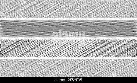 Rectangular banner, plaque, banner shapes with scribble effect — Stock ...