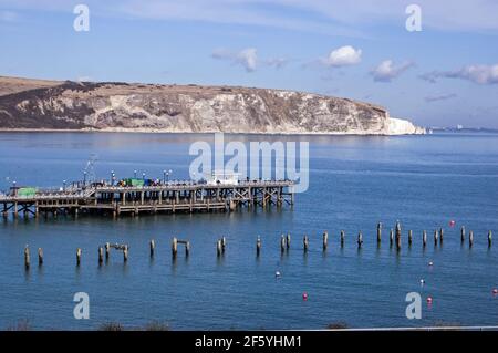 View across Swanage bay, Dorset, South of England, UK Stock Photo - Alamy