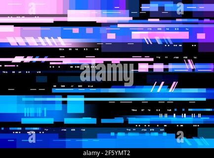 Red noise and pixels with glitch effect against black background Stock ...