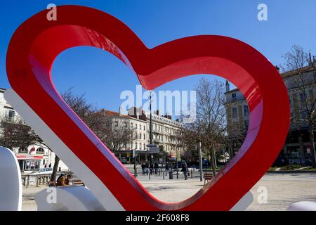 Valence city, seen through MonCoeurValence picture point, the Champ de ...