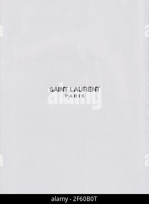 poster advertising Yves Saint Laurent fashion house with Christy ...