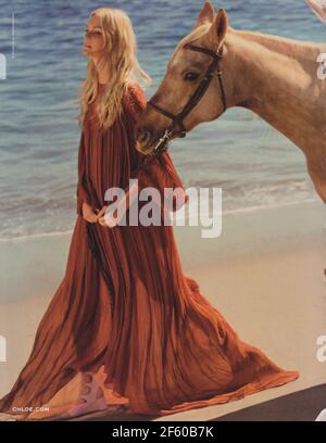 poster advertising Chloe fashion house in paper magazine from 2007 year ...