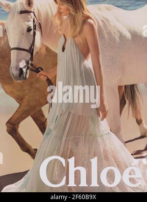 poster advertising Chloe fashion house in paper magazine from 2014 year ...