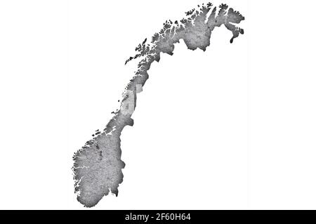 Map of Norway on weathered concrete Stock Photo - Alamy