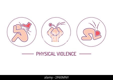 Physical abuse concept icon Stock Vector Image & Art - Alamy