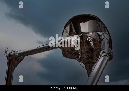 The Woking Martian Tripod. H G Wells War of the Worlds creation brought ...