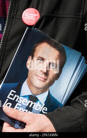 French presidential election candidate for the En Marche ! movement ...