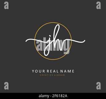 JH Handwritten Signature logo - Vector Logo Template for Beauty ...