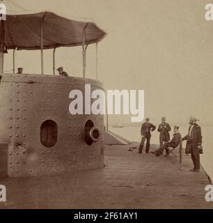 The USS Monitor, a famous Civil War ironclad warship, is pictured on ...
