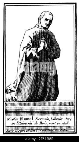 Nicolas Flamel, French Scribe Stock Photo - Alamy