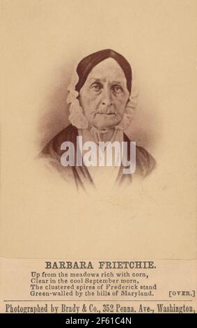 Barbara Fritchie, American Civil War Unionist Stock Photo - Alamy