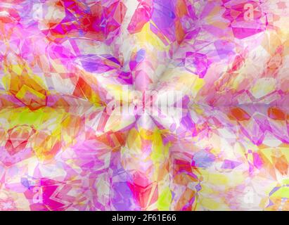 Abstract pattern of different colors. Kaleidoscope lilac background ...