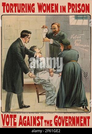 Prison Hunger Strike, Suffragette Force Fed Stock Photo - Alamy