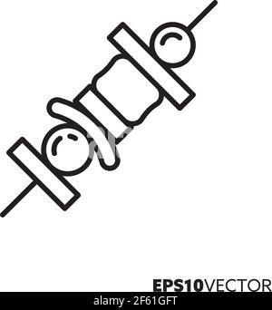 bbq line icon, outline symbol, vector illustration, concept sign Stock ...