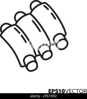 Ribs vector icon food meat. Barbecue and bbq grill sign. Graph symbol ...