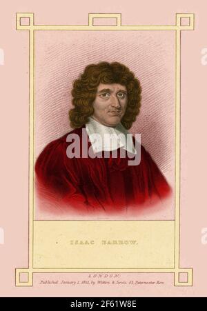 Isaac Barrow (1630-1677) English mathematician and cleric Stock Photo ...