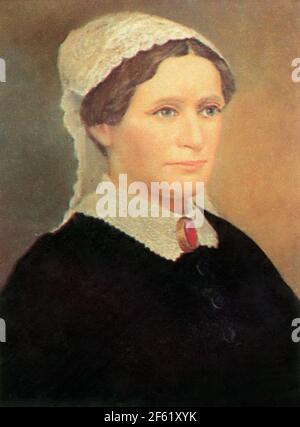 Eliza Johnson (1810-1876), First Lady (1865-1869 Stock Photo - Alamy
