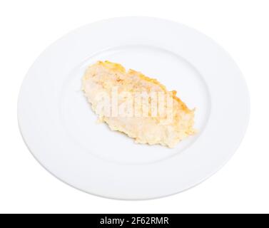 Fried battered chicken fillet. Isolated on a white background Stock ...
