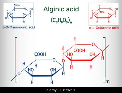 The chemical structure of Alginic acid Stock Vector Image & Art - Alamy
