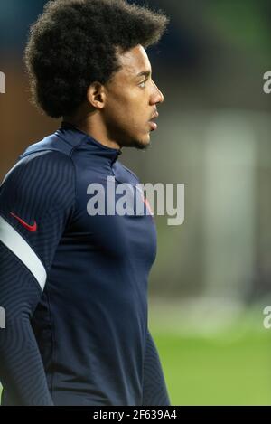 Jules Kounde seen during UEFA Euro 2024 game between national teams of ...