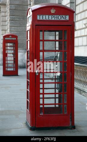 telephone box on whitehall London Stock Photo - Alamy