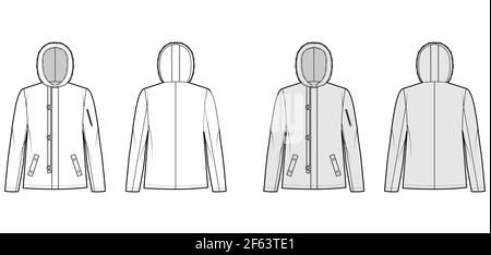 N-2B flight jacket technical fashion illustration with oversized, fur ...