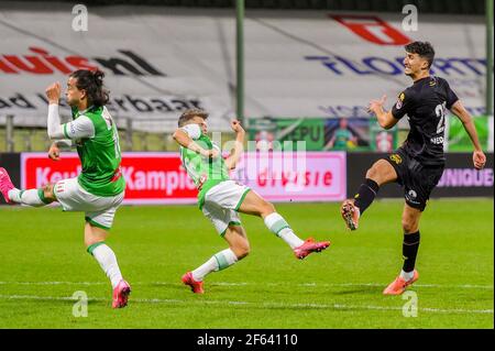 DORDRECHT, NETHERLANDS - MARCH 29: Jurian Hobbel of FC Dordrecht during ...