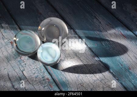 Crystal glass ball with brilliant lighting and luxurious background ...