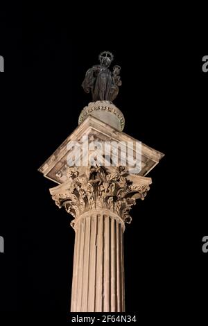 Colonna della Pace (Column of Peace) outside Basilica di Santa Maria ...