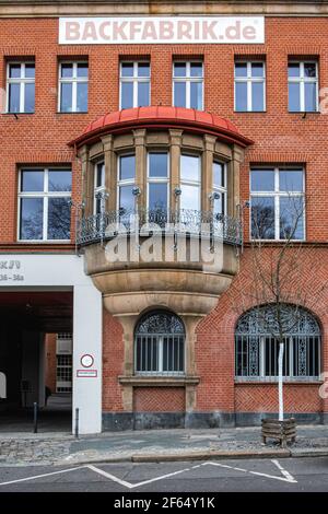 Industrial facade of a historic bakery Stock Photo - Alamy