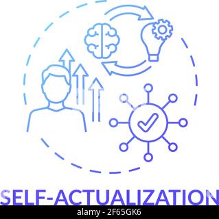self actualization line icon, outline symbol, vector illustration ...