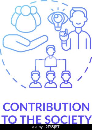 Contribution to the society concept icon Stock Vector Image & Art - Alamy