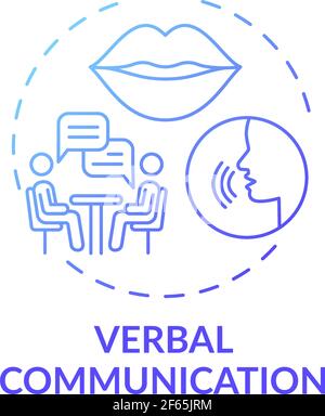 Interpersonal communication gradient linear vector icon Stock Vector ...